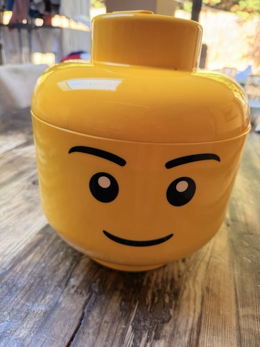 LEGO Head Storage Box Yellow with Loose Parts From Various Sets Job Lot ...