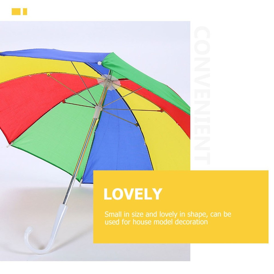 8 Pcs Children Umbrella Model Miniature for Crafts Colorful Tiny | eBay ...