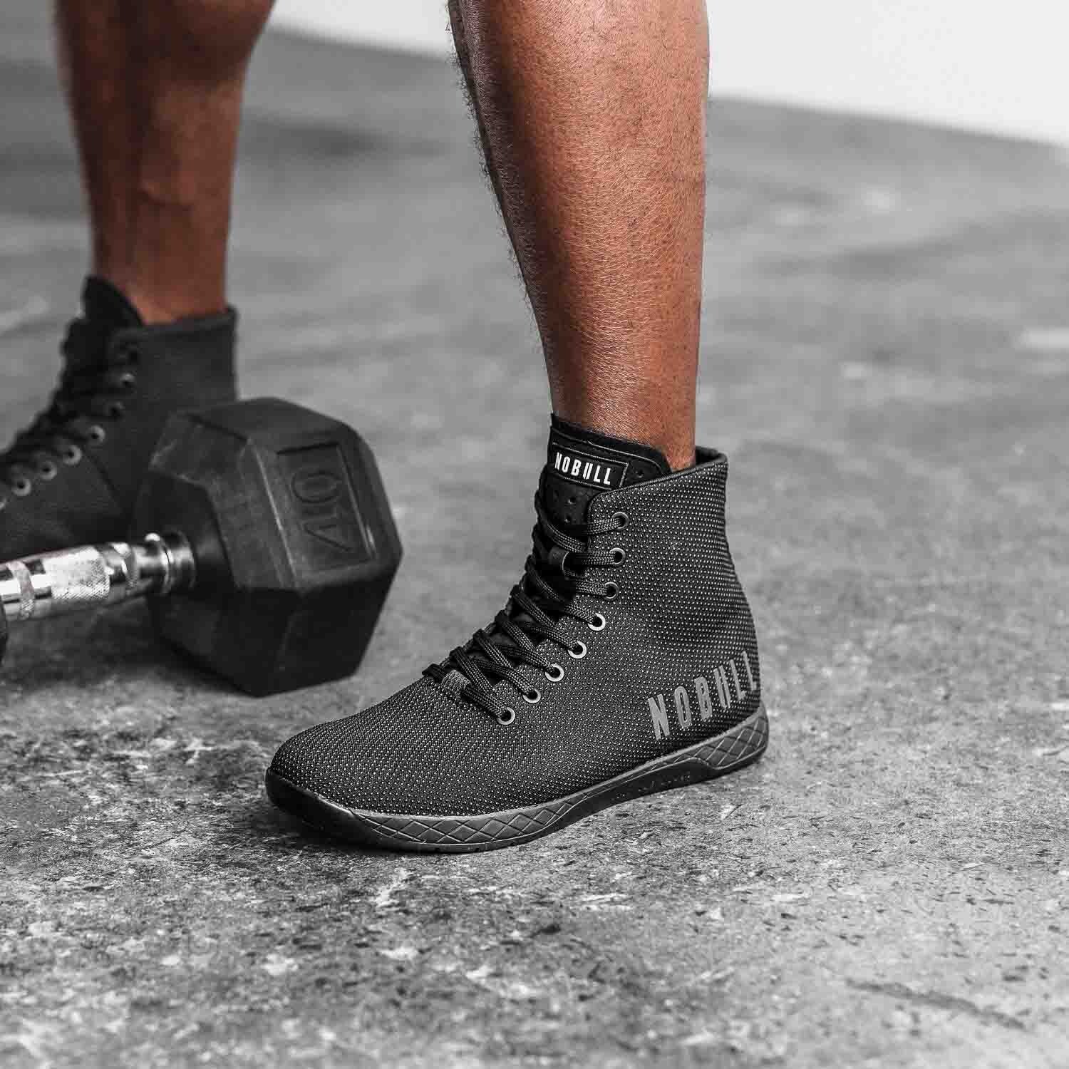 NOBULL Men’s High Top Trainer Black White Sneaker 9.5 - Gem