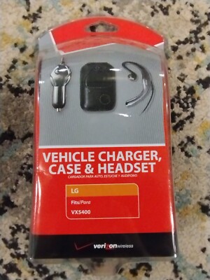 Verizon Wireless Headset Bundle with Leather Case and Car Charger for ...
