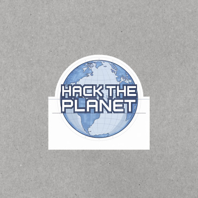 Hack The Planet Earth Globe Binary Code Hacker Sticker Decal #5659 | eBay