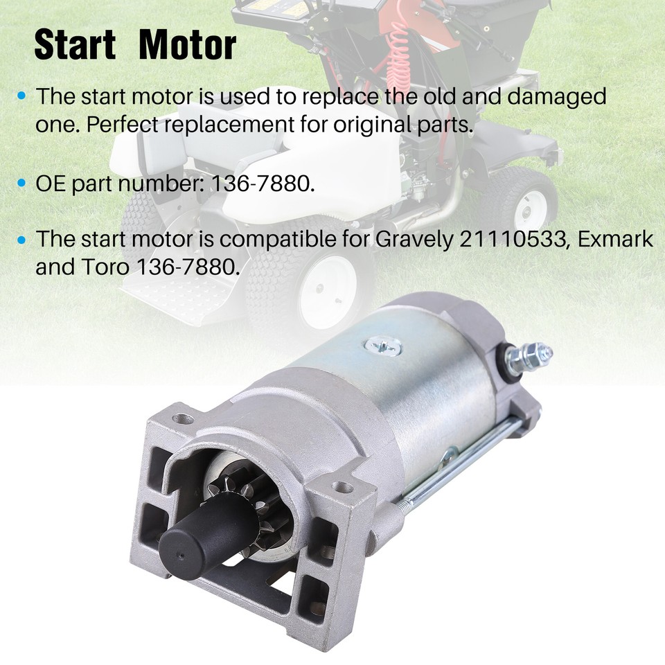 136-7880 Starter Motor Toro Starter Replace for Loncin LC2P77F ...