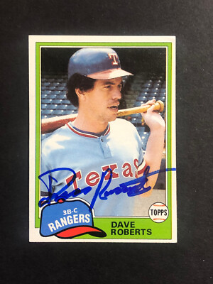 Dave Roberts Rangers Signed 1981 Topps Baseball Card #431 Auto ...