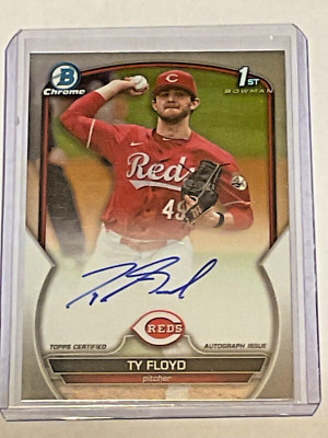 2023 Bowman Draft Chrome TY FLOYD 1st RC Prospect Auto Reds JP1 | eBay