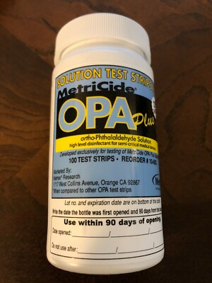 METREX 10-602 MetriCide OPA Plus Solution 100 Test Strips Metritest USA ...