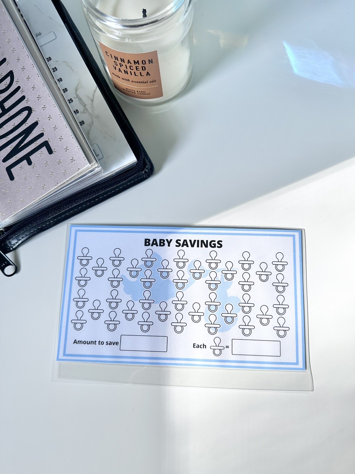 Baby Savings Challenge Cash Envelope Insert Water Resistant Budget ...
