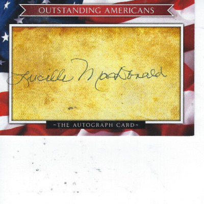 LUCILLE MACDONALD SIGNED OUTSTANDING AMERICANS AUTOGRAPH CARD ROSIE THE ...