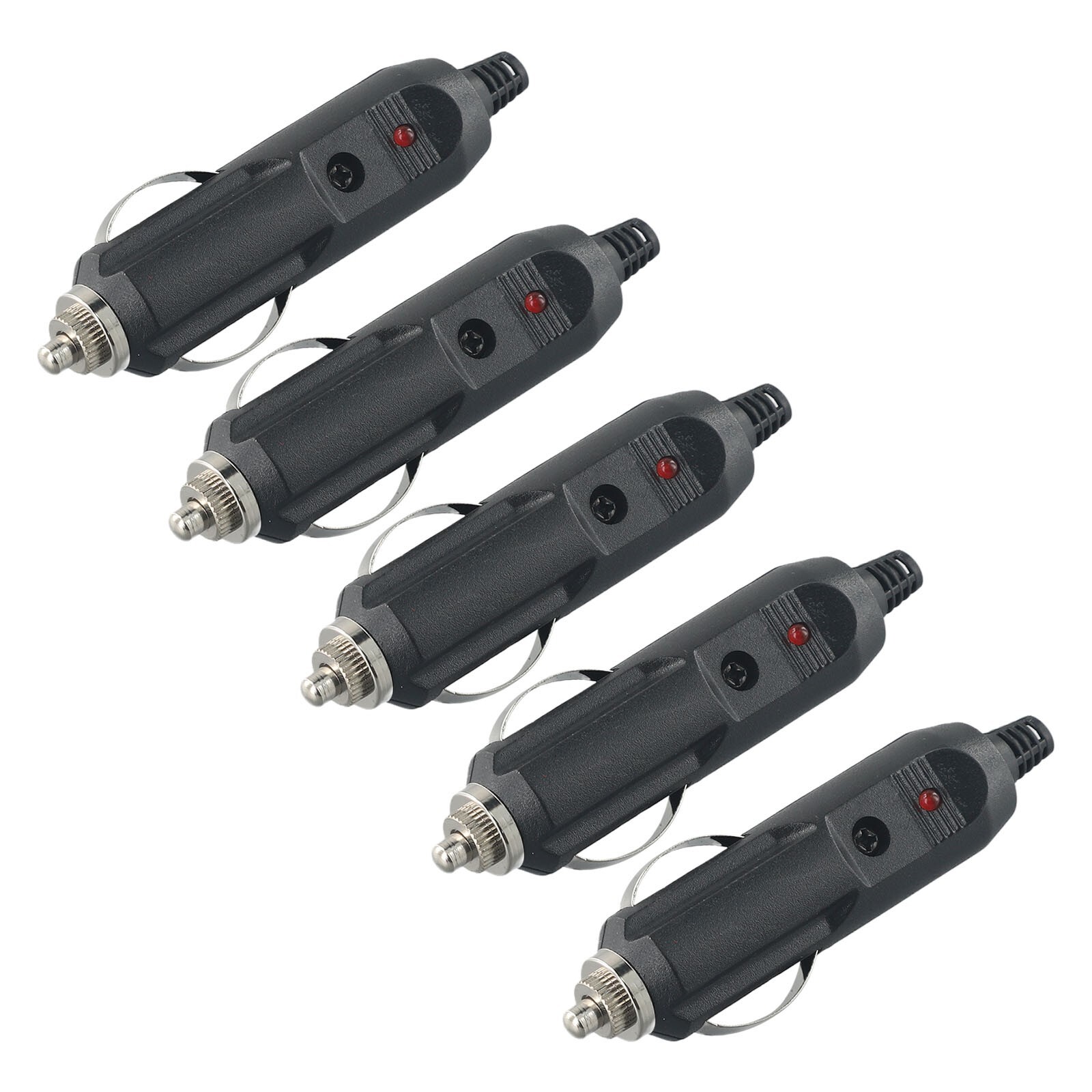 5 Auto Car 12/24V Male Cigarette Lighter Socket Plug Connector With 10A ...