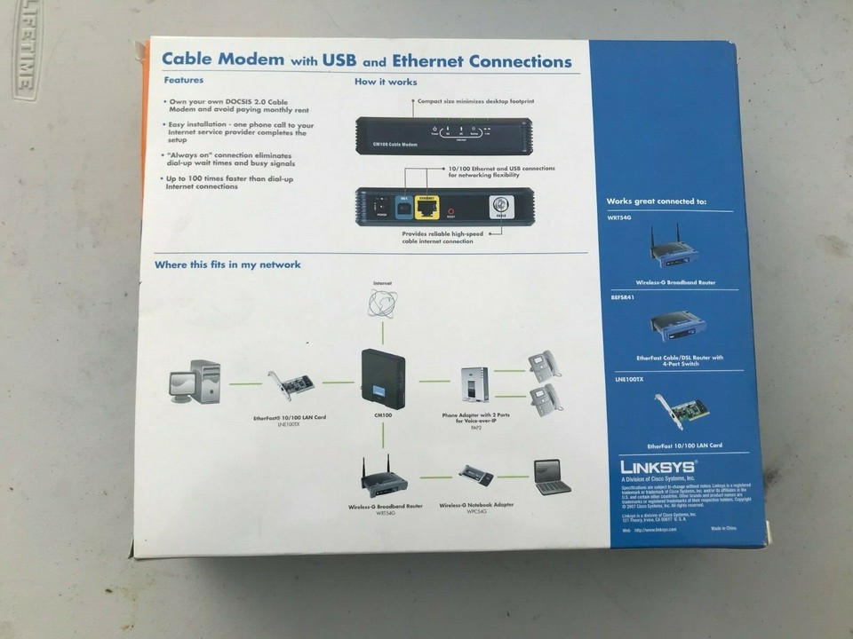 Cable Modem - Linksys CM100 100 Mbps | eBay
