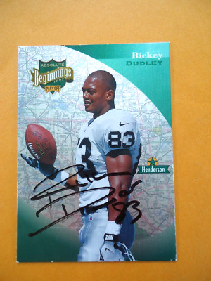 Rickey Dudley - 1997 Playoff Beginnings Autograph Football card #48 ...