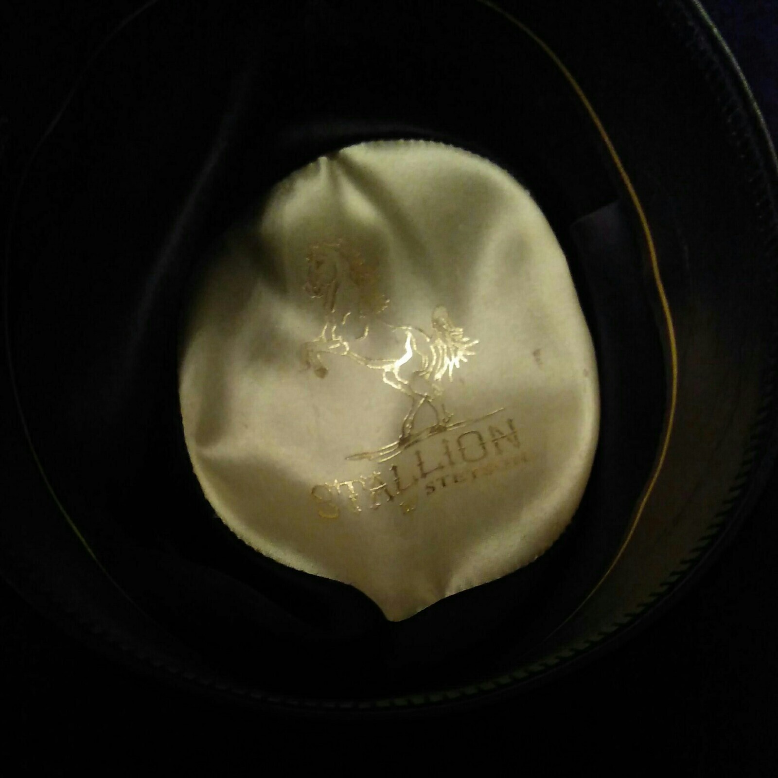 Vintage Used Stallion By Stetson Black Pure Wool Cowboy Hat SZ 6 7/8 R ...