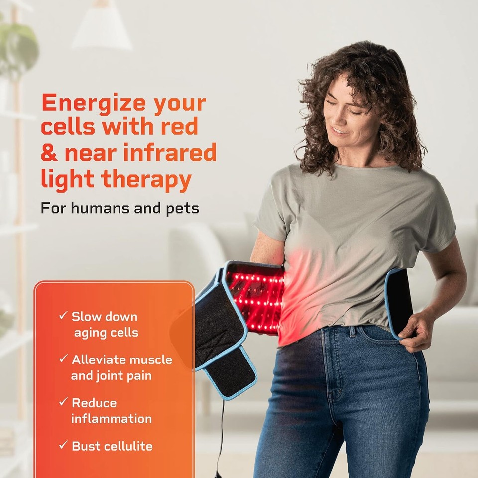 Lifepro AllevaRed Red Light Therapy Cloth Wrap Belt, Black | eBay