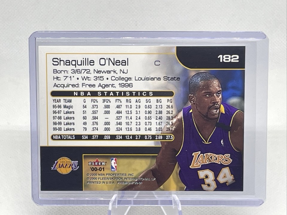 2000-01 Fleer Premium #182 Shaquille O'Neal w/ Jason Kidd NBA HOF NM+ ...