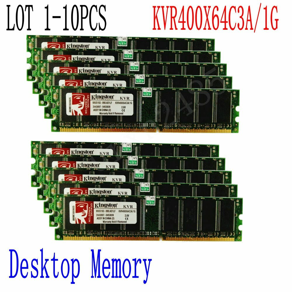 Kingston 8G 4G 2GB 1GB DDR 400Mhz PC 3200 KVR400X64C3A/1G Desktop ...