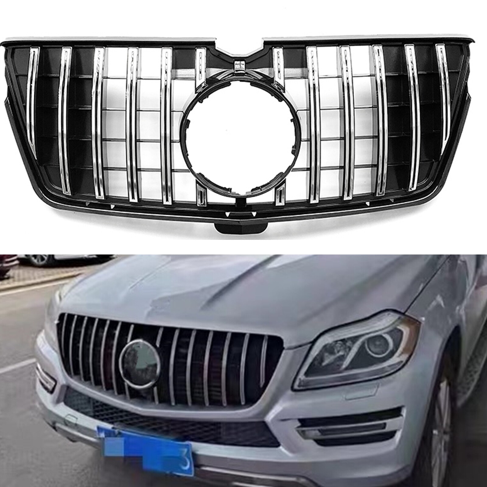 For Benz X164 GL550 GL63 GL350 GL450 2006-2012 Front Bumper Grille Kit ...