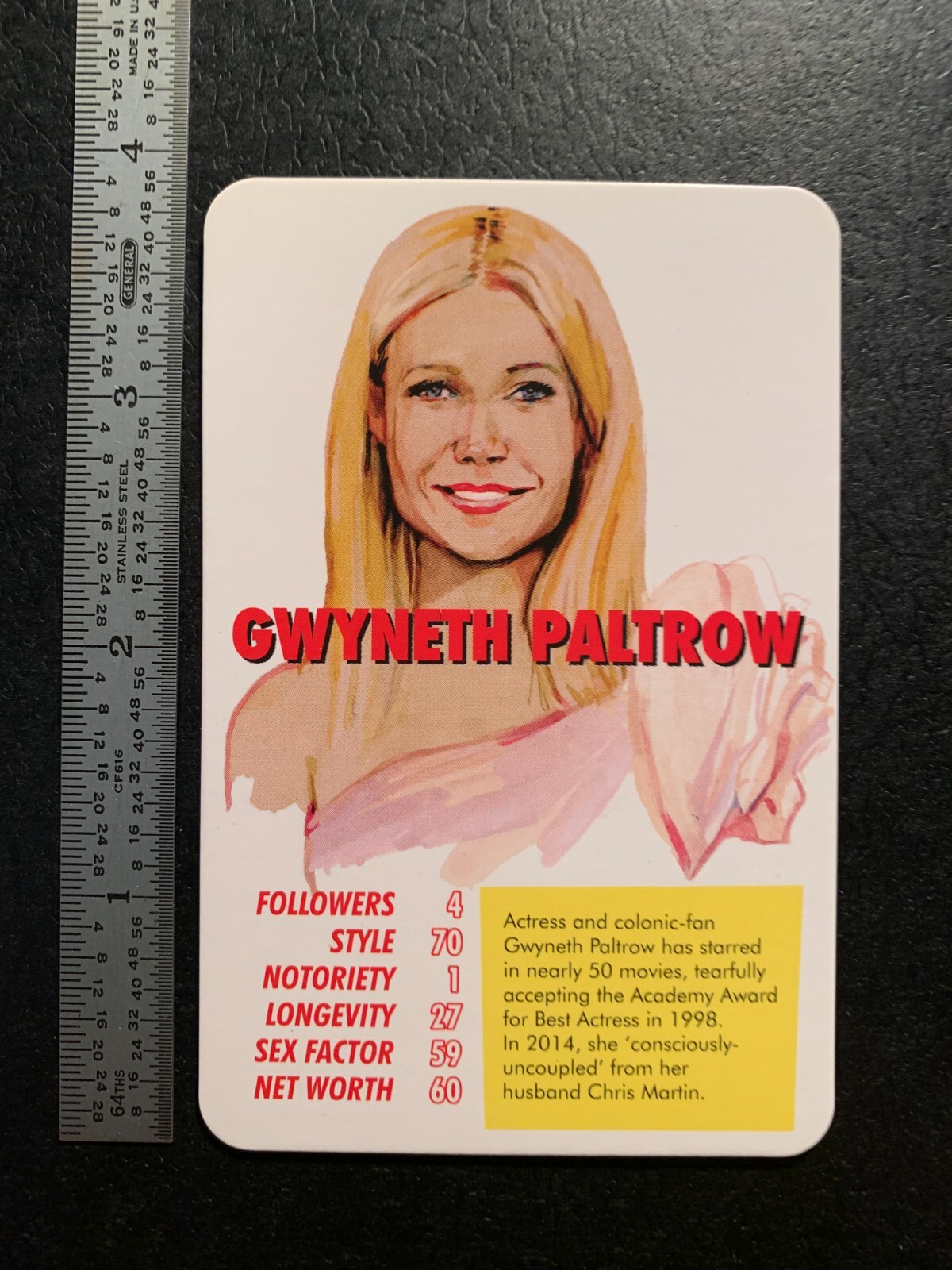 GWYNETH PALTROW Card 2016 Laurence King Publishing The Fame Game FREE ...