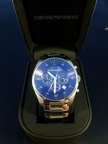 Emporio+ARMANI+AR5860+Mens+Steel+Chronograph+Watch for sale online | eBay