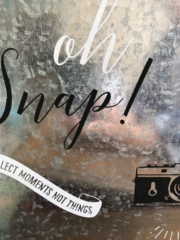 Chalk Embellished Home Decor Sign “Oh Snap! | eBay