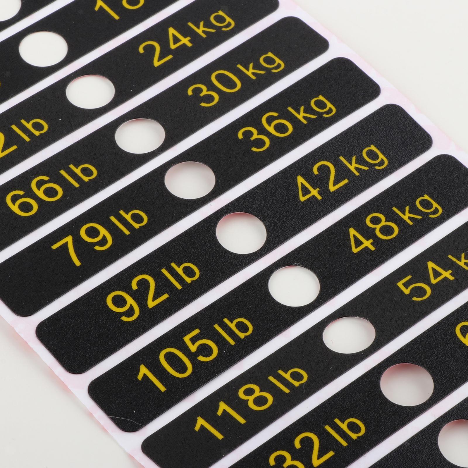 Weight Stack Labels 13-198lbs/6-90kg for Body Building Strength ...