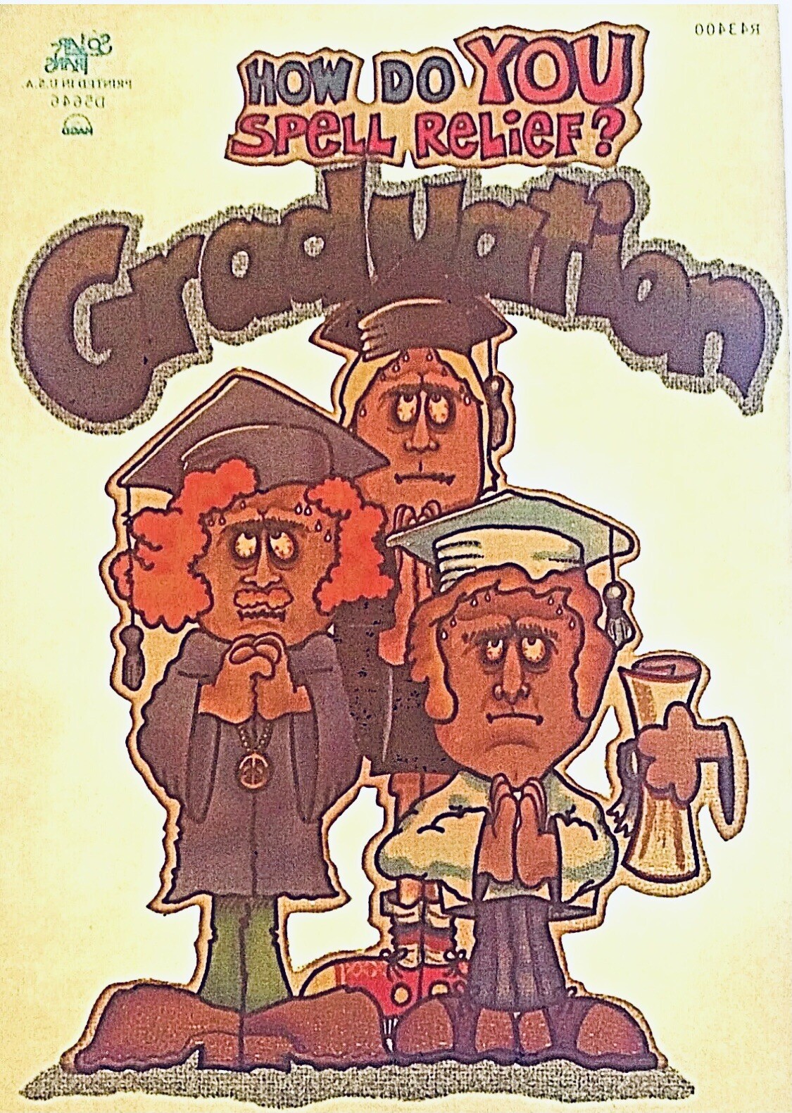 Original Vintage How Do You Spell Relief Graduation I… - Gem