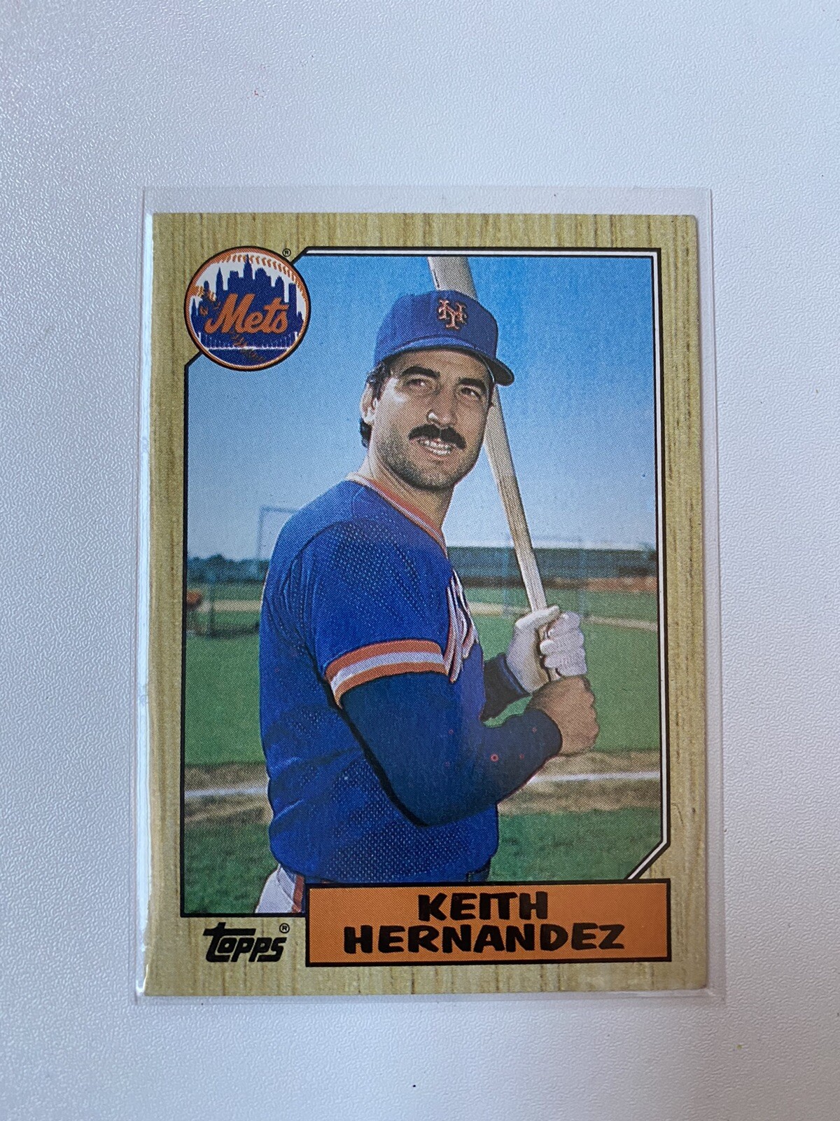 ERROR CARD 1987 Topps Keith Hernandez Mets Misprint & Different Back ...