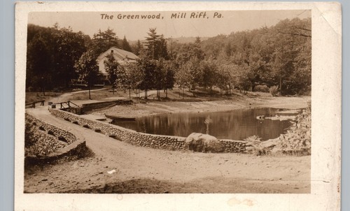 THE GREENWOOD mill rift pa real photo postcard rppc pennsylvania pond ...