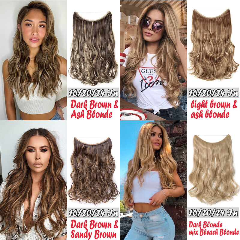 100% Natural As Human Thick Invisible Wire Softs Secret Wire In Hair ...