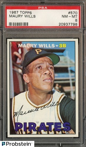 1967 Topps #570 Maury Wills Pirates PSA 8 "HIGH NUMBER " | eBay