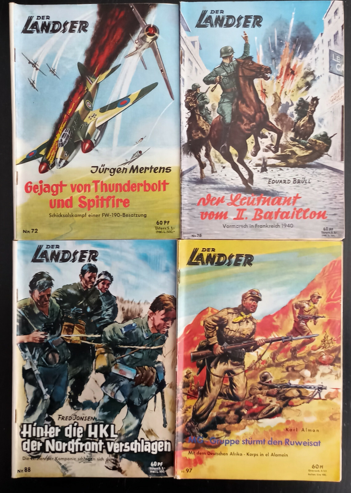 Der Landser - 22 sehr frühe Heftromane - Nr.kreis 3 bis 97 - Kleinband ...