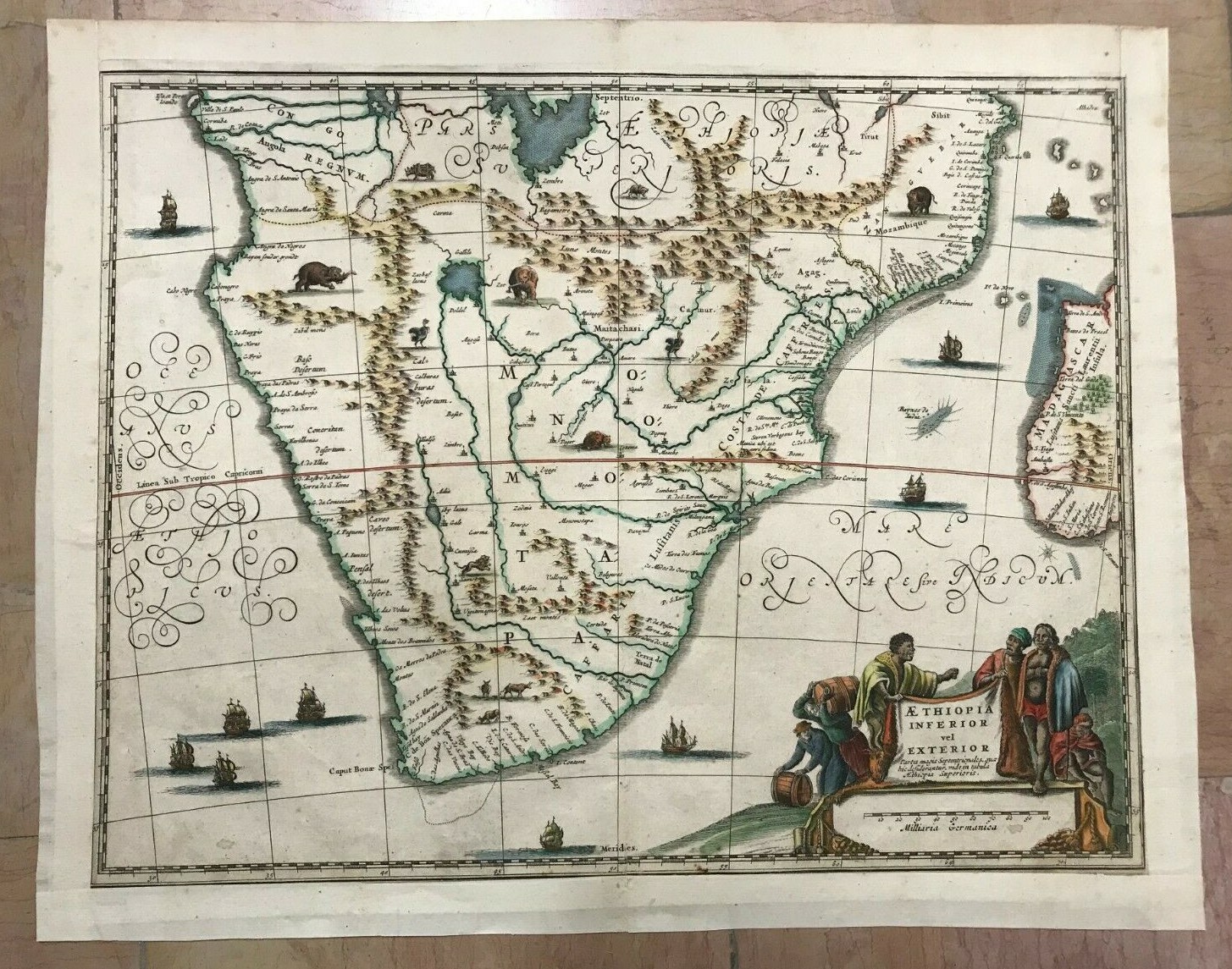 SOUTH AFRICA 1686 DAPPER Olfert NICE UNUSUAL ANTIQUE ENGRAVED MAP 17TH CENTURY | eBay