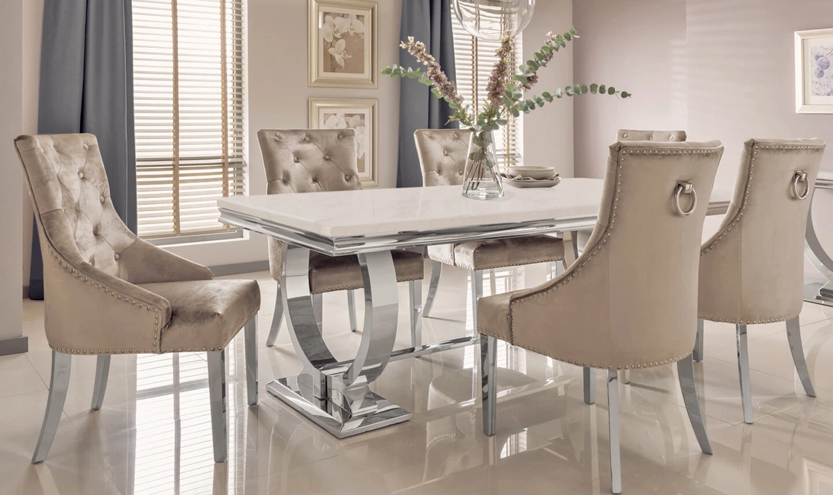 Cream Dining Room Table