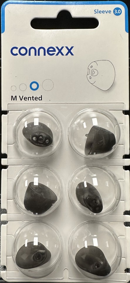 2 Pack M Vented Connexx Sleeve 3.0. Fits Signia Rexton Widex Miracle ...