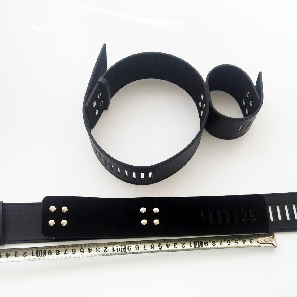 PU Leather Couples Flirts Slaver Binding Leg Wrist Cuffs Hands Thighs ...