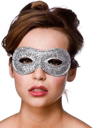 Silver Glitter Eye Mask