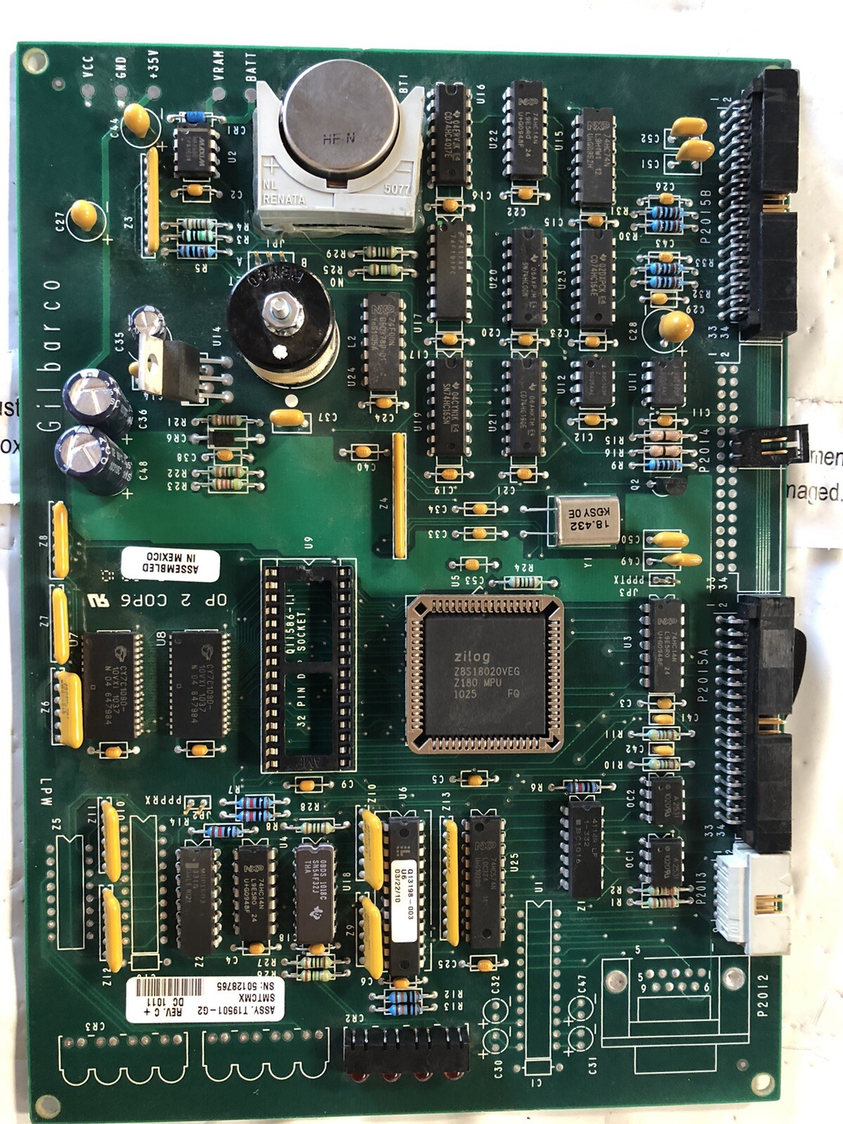Gilbarco T19501-G2 Encore & Advantage Monochrome CPU Board ...