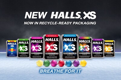 8xHALLS XS SWEET COOLING TASTE SUGAR FREE CANDY 13.8g.MIX FLAVORS | eBay