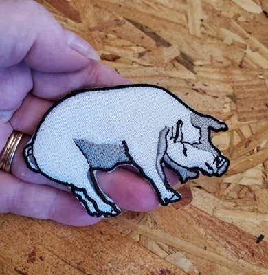 Pig - Farm Animal - Hog - Swine - Bacon - Embroidered Iron On Applique ...