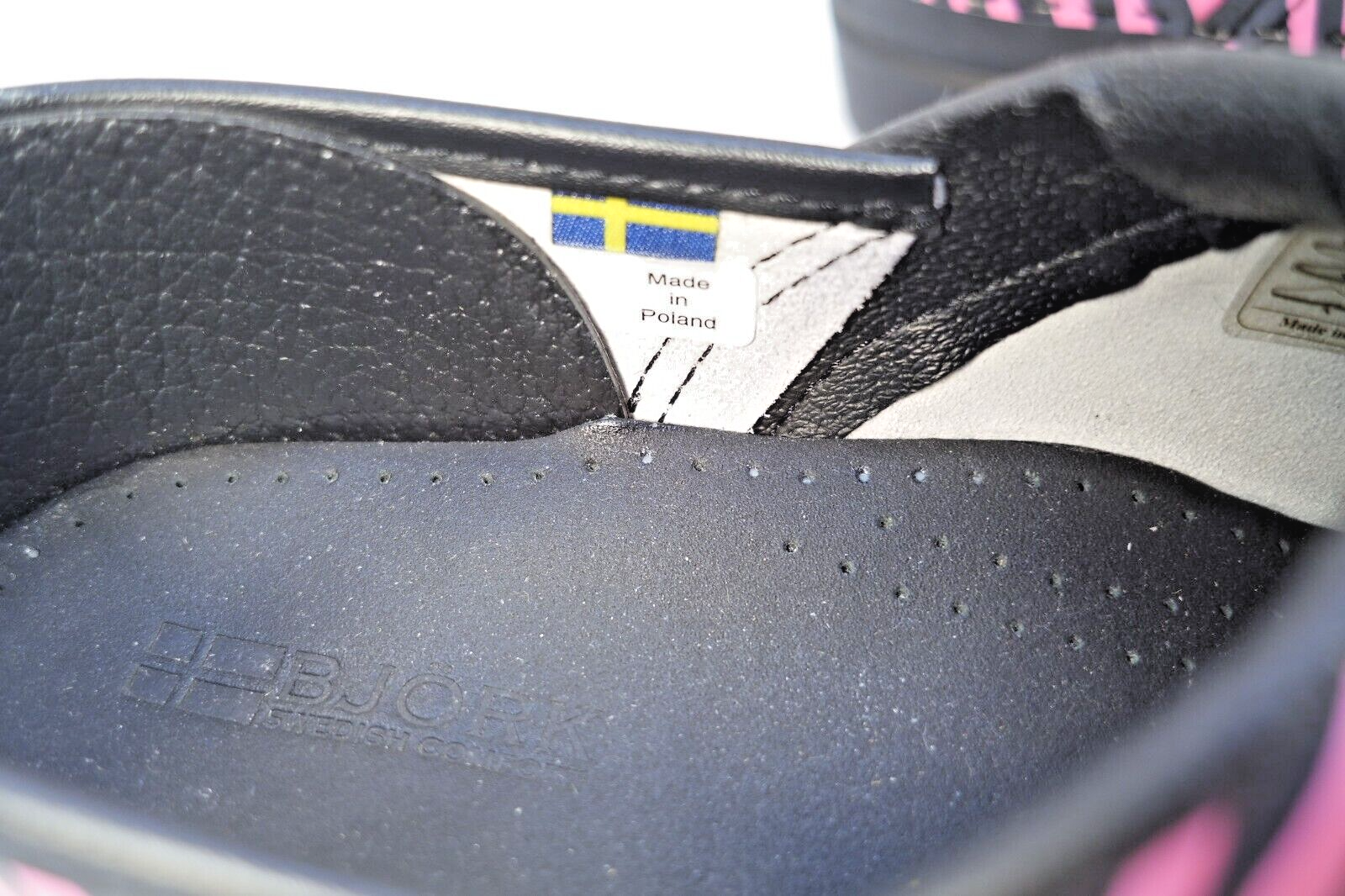 BJORK Swedish Professional Shoes Womens Black/Pink Zebra Size 40/41 ...