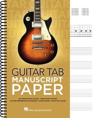 None Guitar Tab Manuscript Paper (Tascabile) | eBay