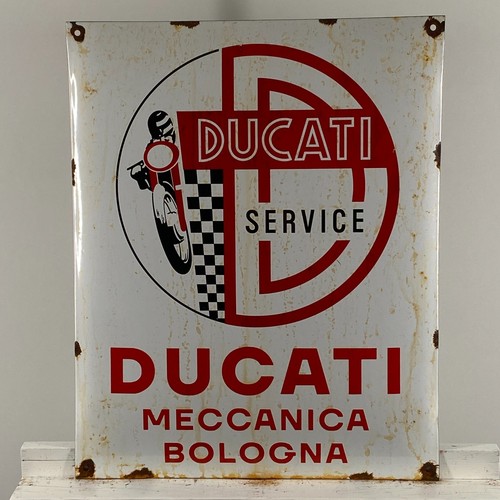 Ducati Enamel Sign - 50x40cm (19.7x15.7") - Large Nice Service ...