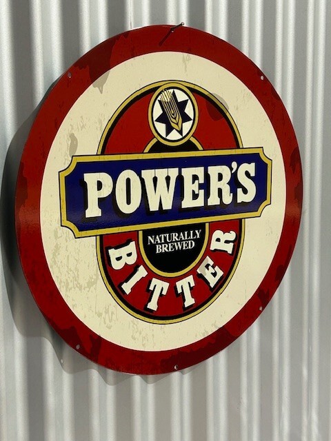 POWERS BITTER BEER ROUND LARGE METAL SIGN 560 MM DIAMETER FREE POST ...
