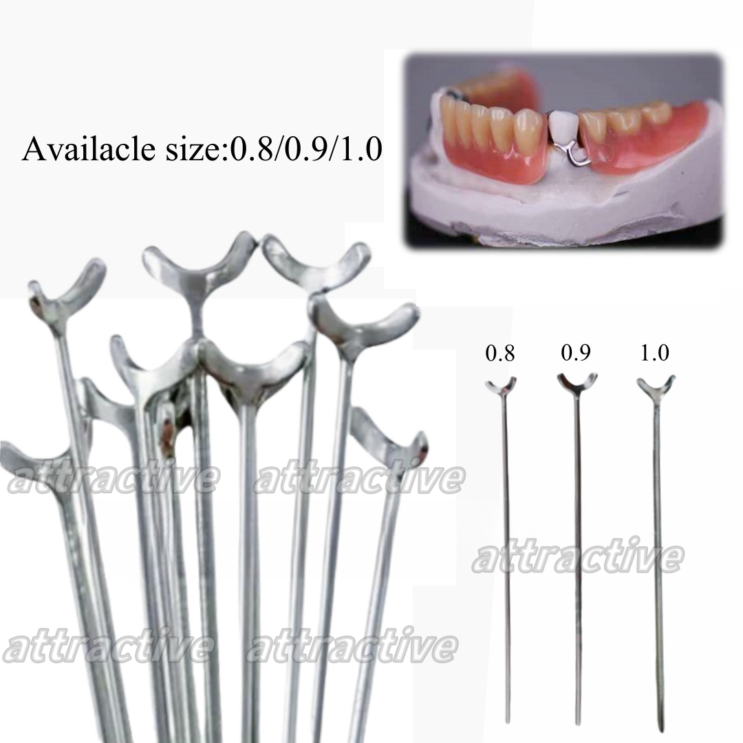 Dental Ball Retainer J Clasp Oblique Clasps Bars Y-Type Scheu Style 0.8 ...