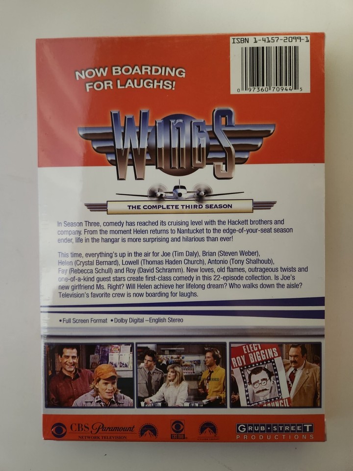 DVD Wings - The Complete Third Season (2006, 4-Disc Set) NEW And Sealed ...