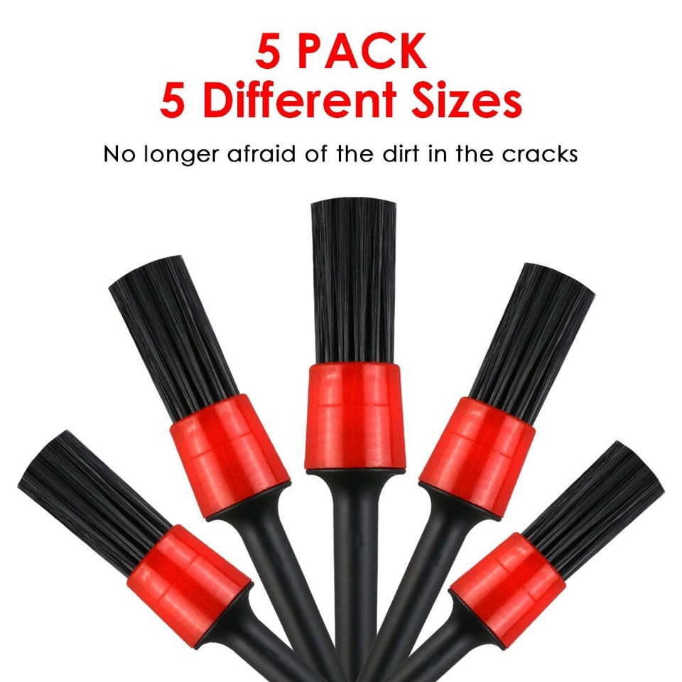 Car Detailing Brushes Wash Auto Detail Cleaning Drill Kit Engine Wheel ...