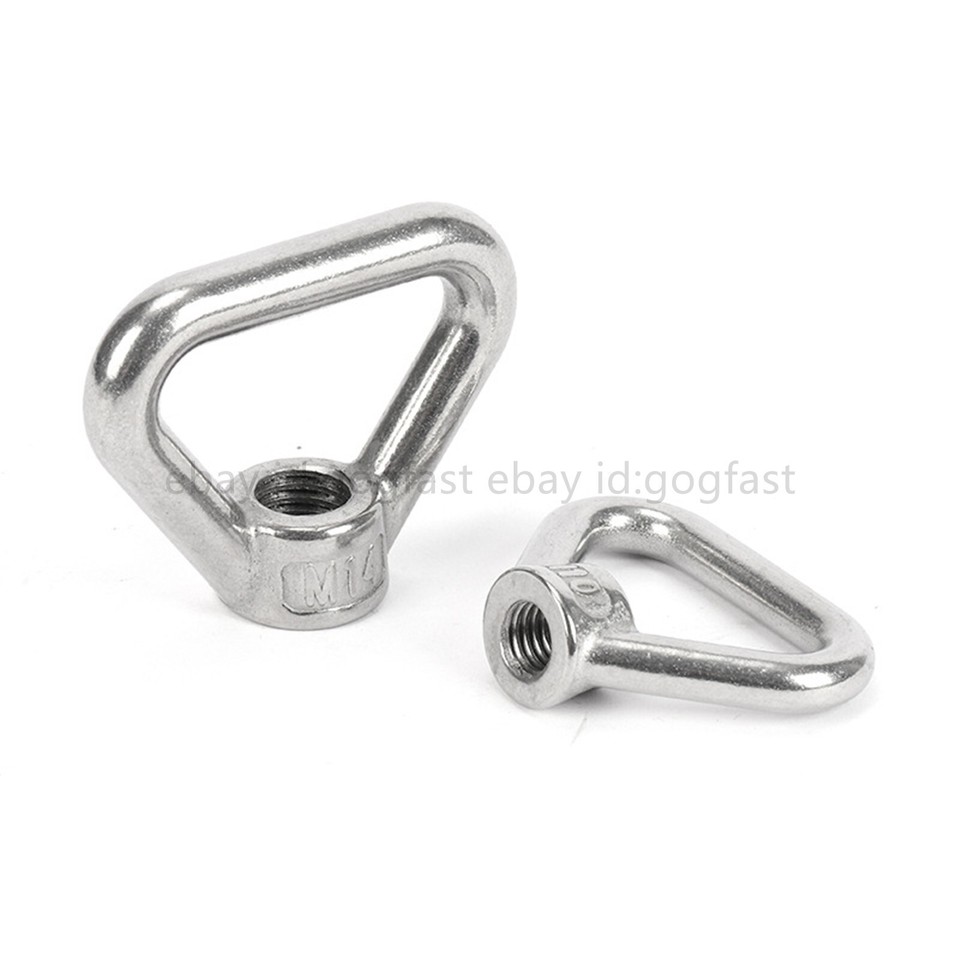 304 STAINLESS LIFTING EYE NUTS TRIANGLE RING NUT BOLT M8 M10 M12 M14 ...