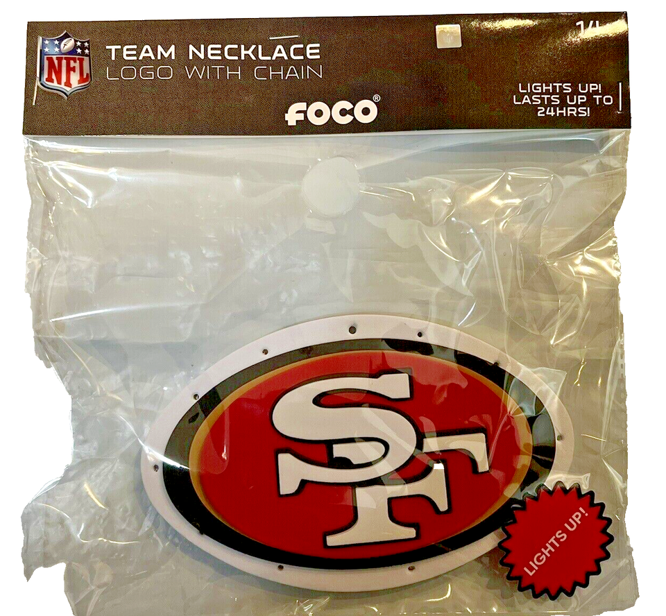 San Francisco 49ers NFL LED Light Up Fan Chain Necklace-Gold Chain | eBay