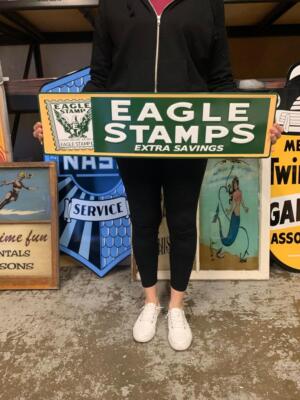 Antique Vintage Old Style Sign Eagle Stamps Made USA | eBay