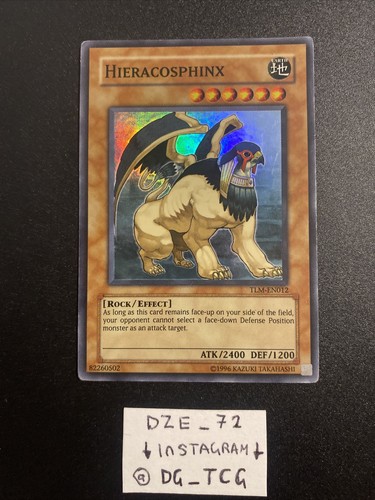 Yugioh - Hieracosphinx - Super Rare - Unlimited Edition - TLM-EN012 ...