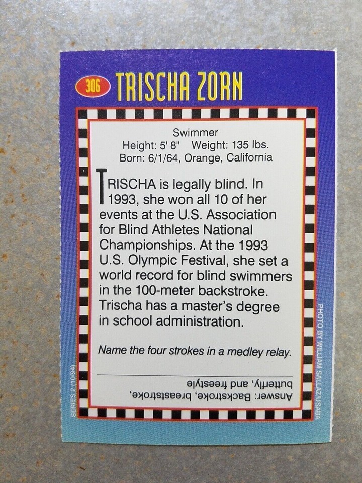 Trischa Zorn #306 Swimmer Sports Illustrated for Kids SI For Kids ...