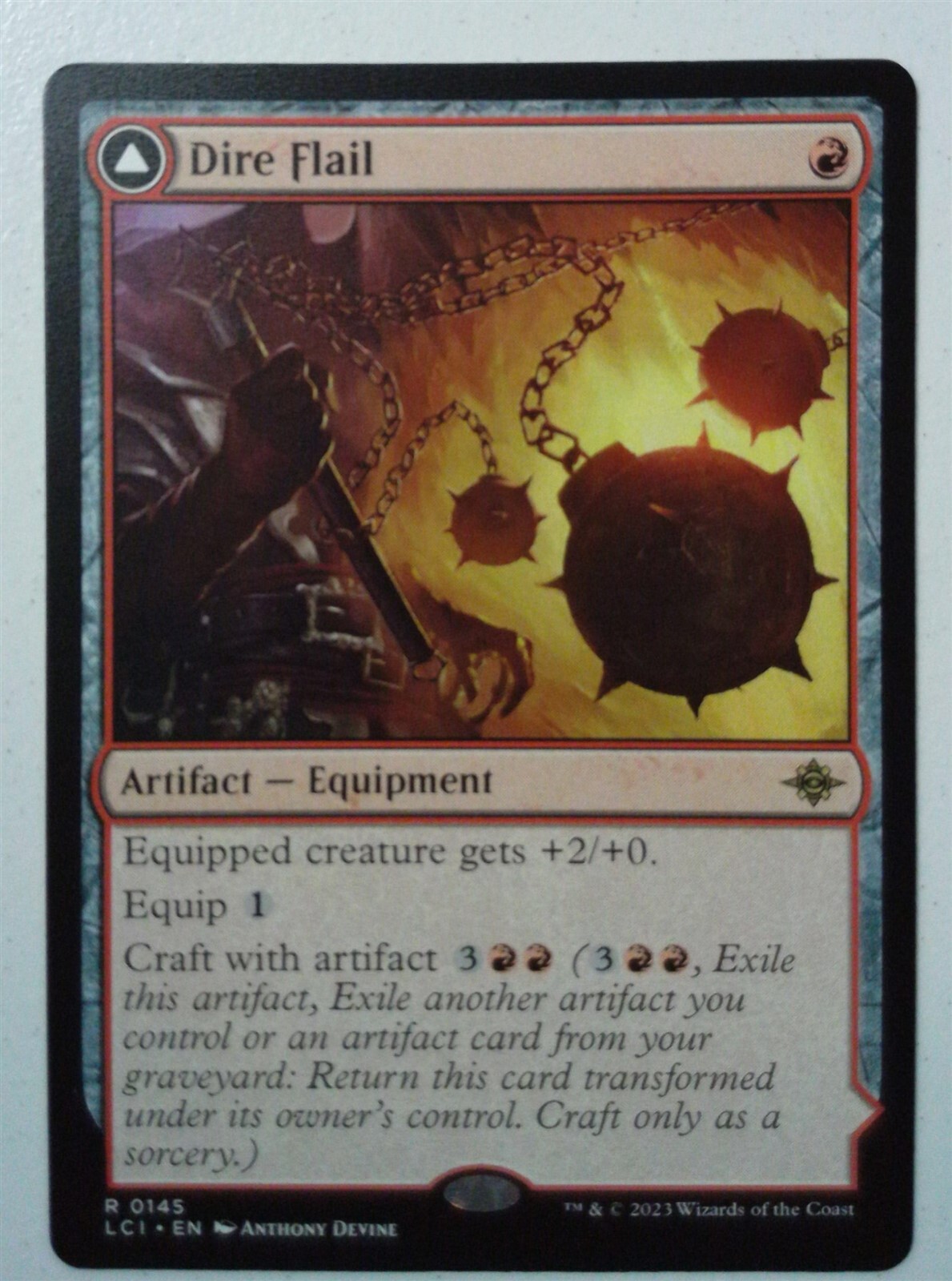 Dire Flail *Rare* Magic MtG x1 The Lost Caverns of Ixalan | eBay